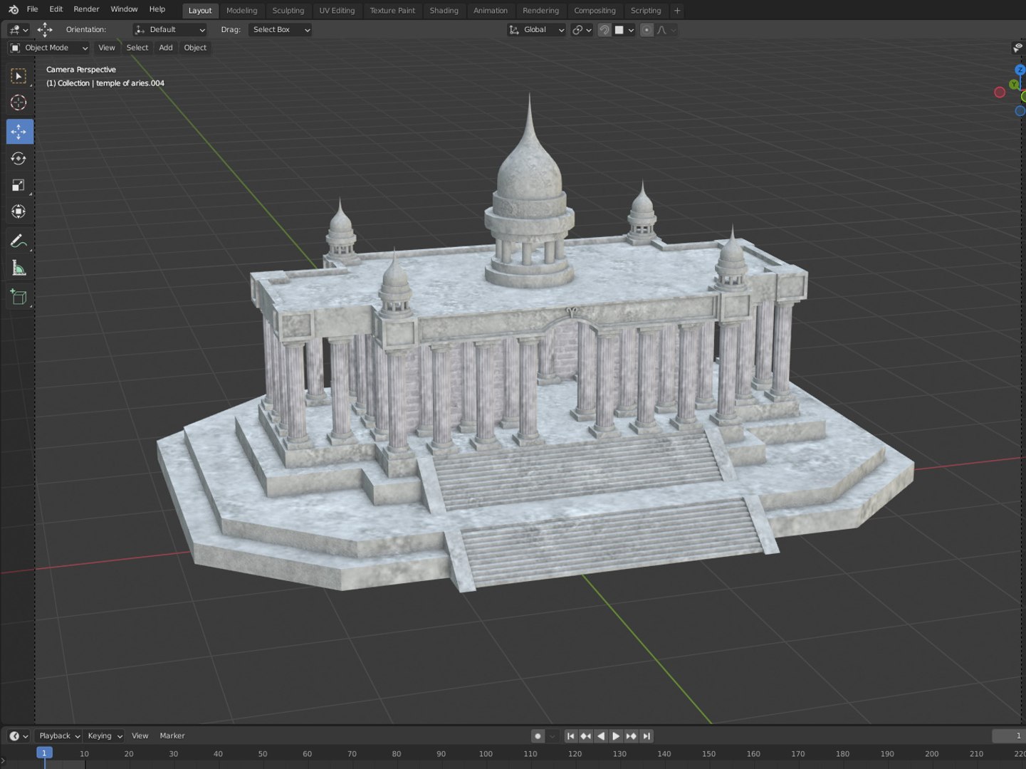 Temple Aries Model - TurboSquid 1691421