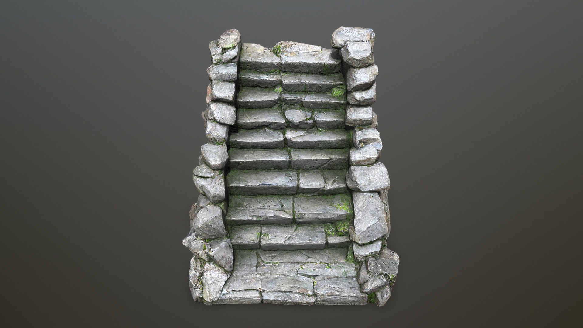 3D Model Stone Stairs - TurboSquid 2353030