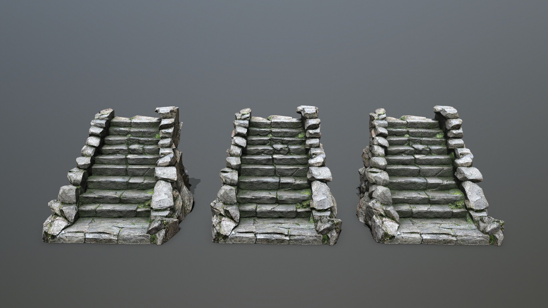 3D Model Stone Stairs - TurboSquid 2353030