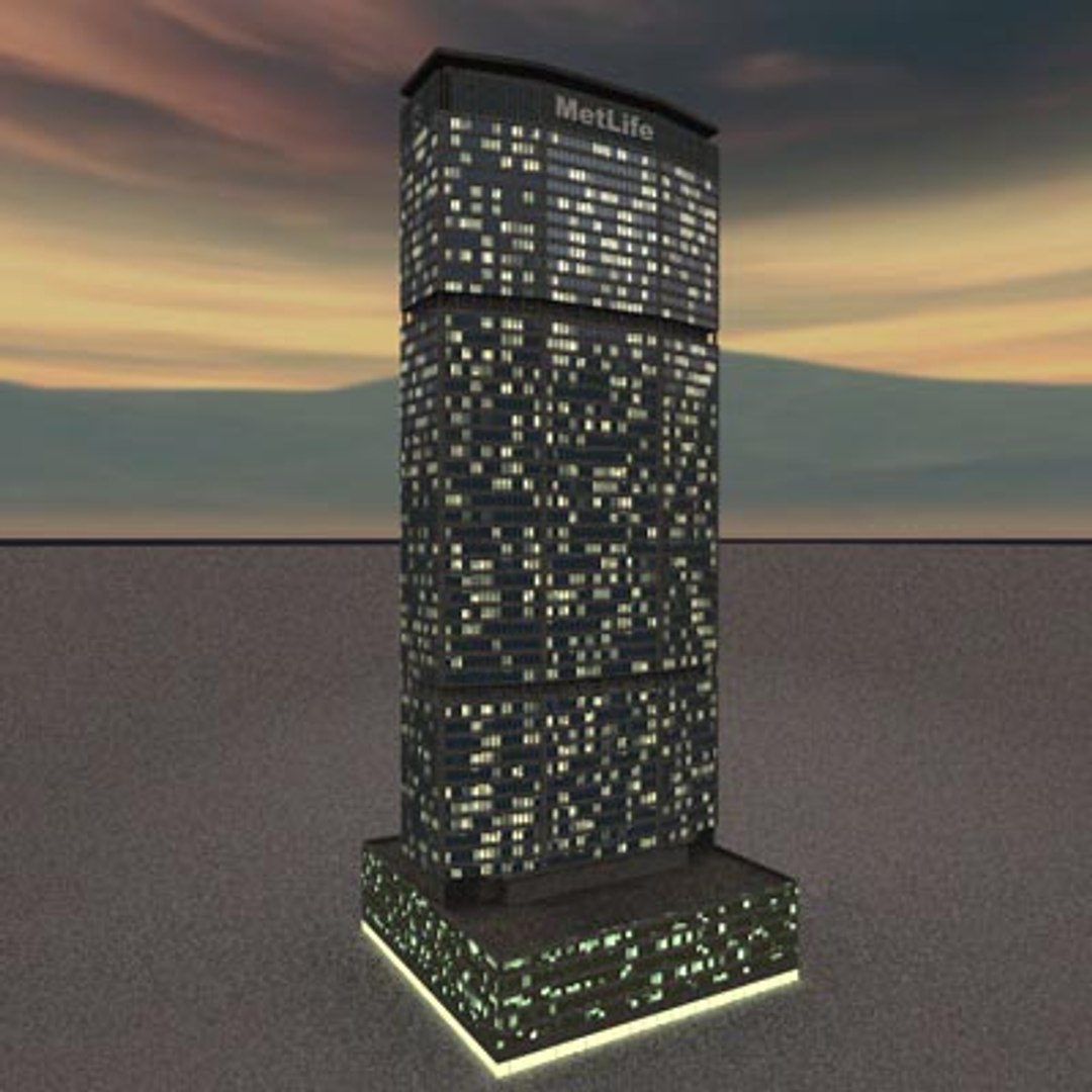 3d Night Metlife Building