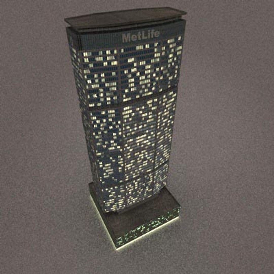 3d Night Metlife Building