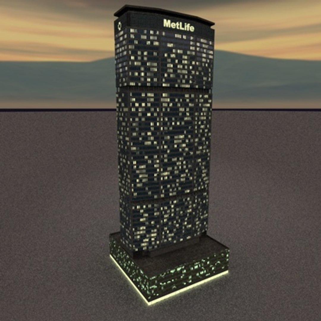 3d Night Metlife Building