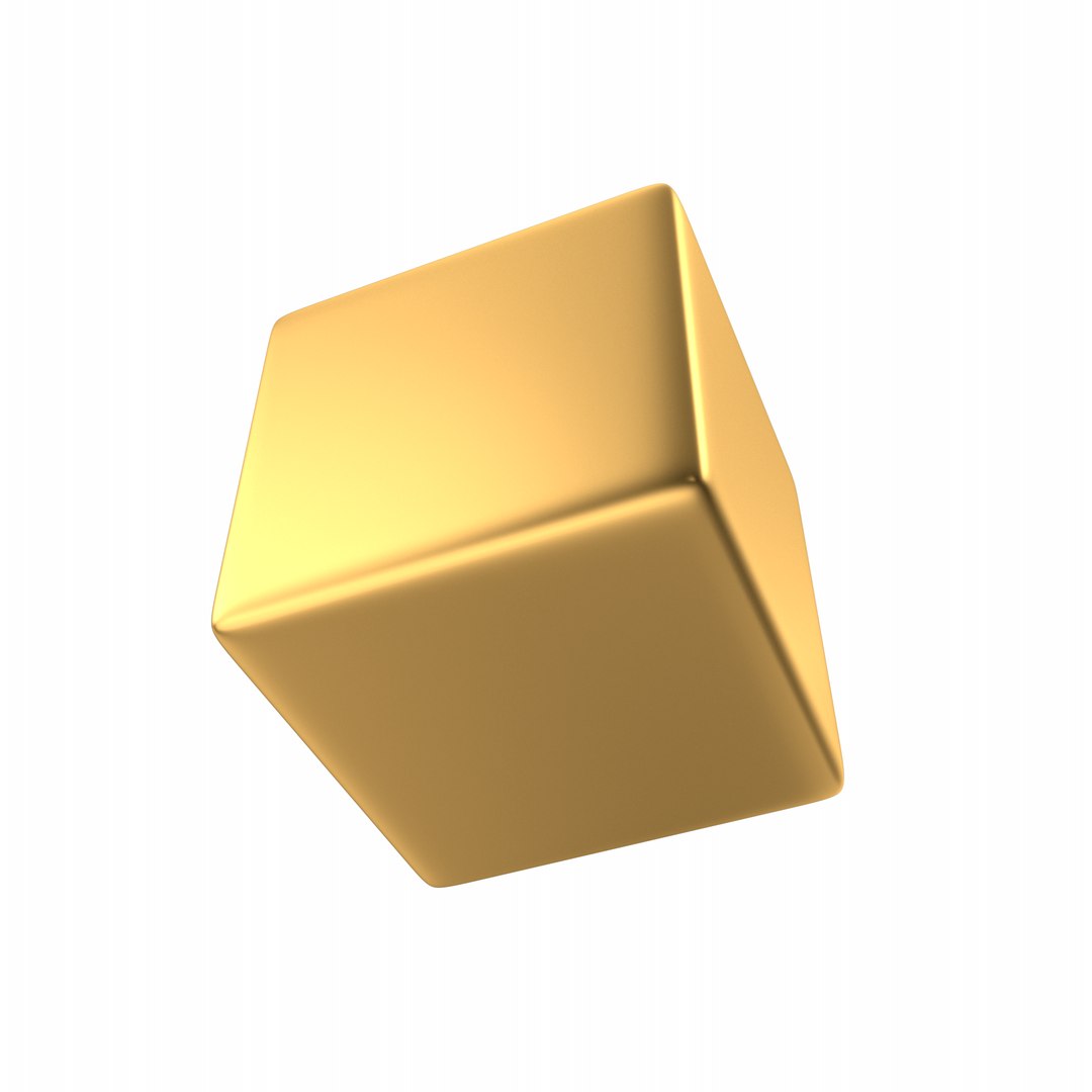 Gold Cube 3D model - TurboSquid 1845467
