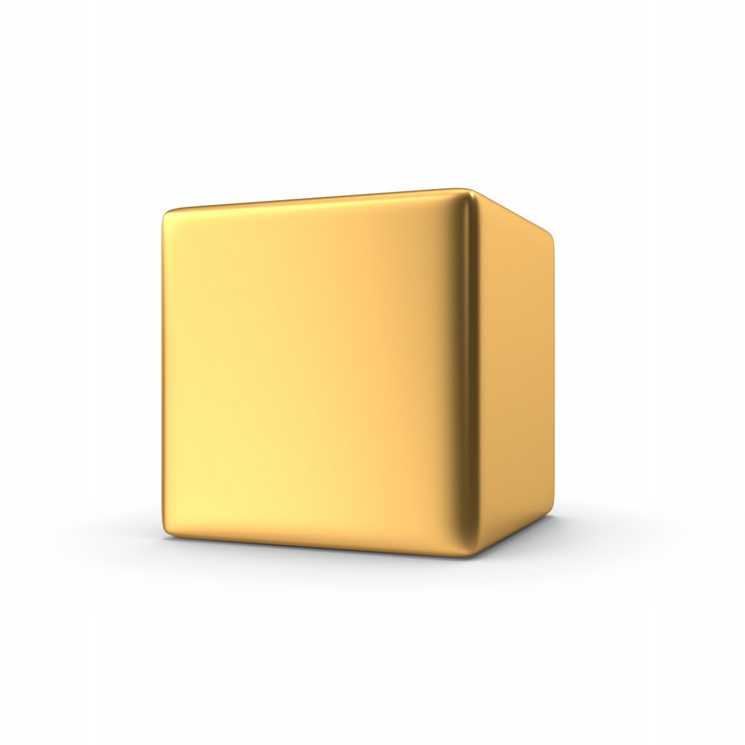 Gold Cube 3D model - TurboSquid 1845467