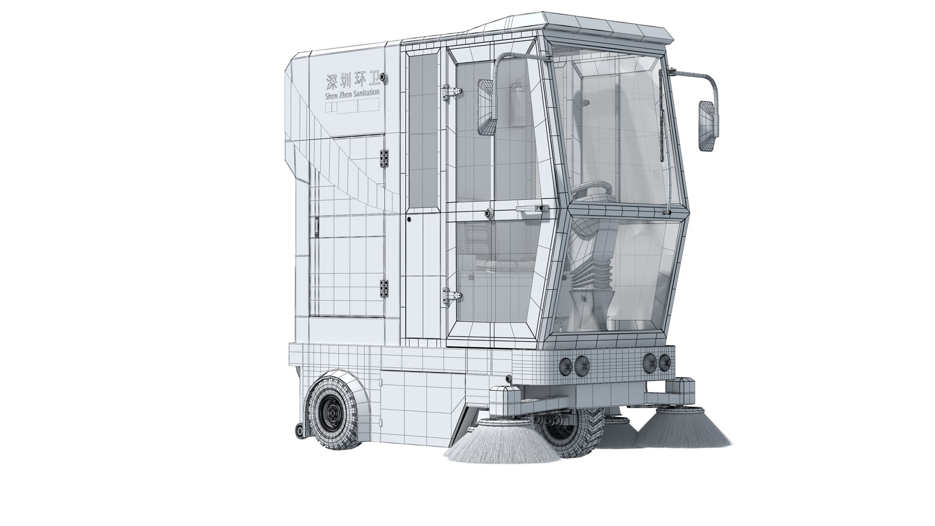 3D Electric Sweeper Sweeper Sanitation Electric Cleaning Environmental ...