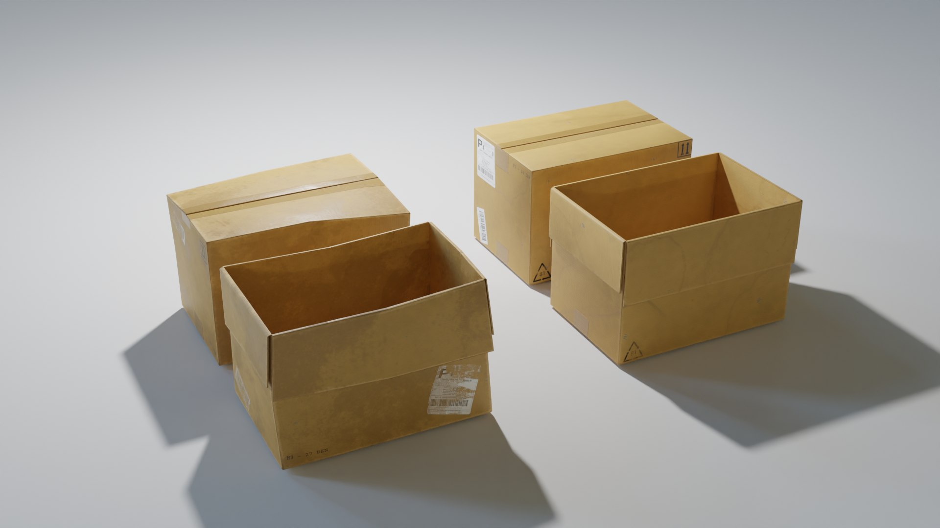 3D Ultimate Cardboard Box Pack With 8 - 4K Texture Sets - TurboSquid ...