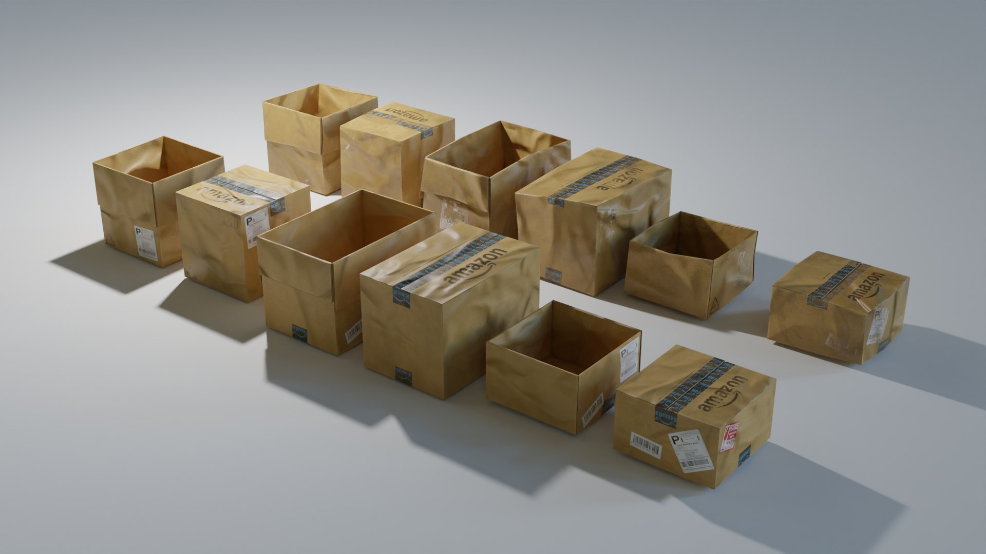 3D Ultimate Cardboard Box Pack With 8 - 4K Texture Sets - TurboSquid ...