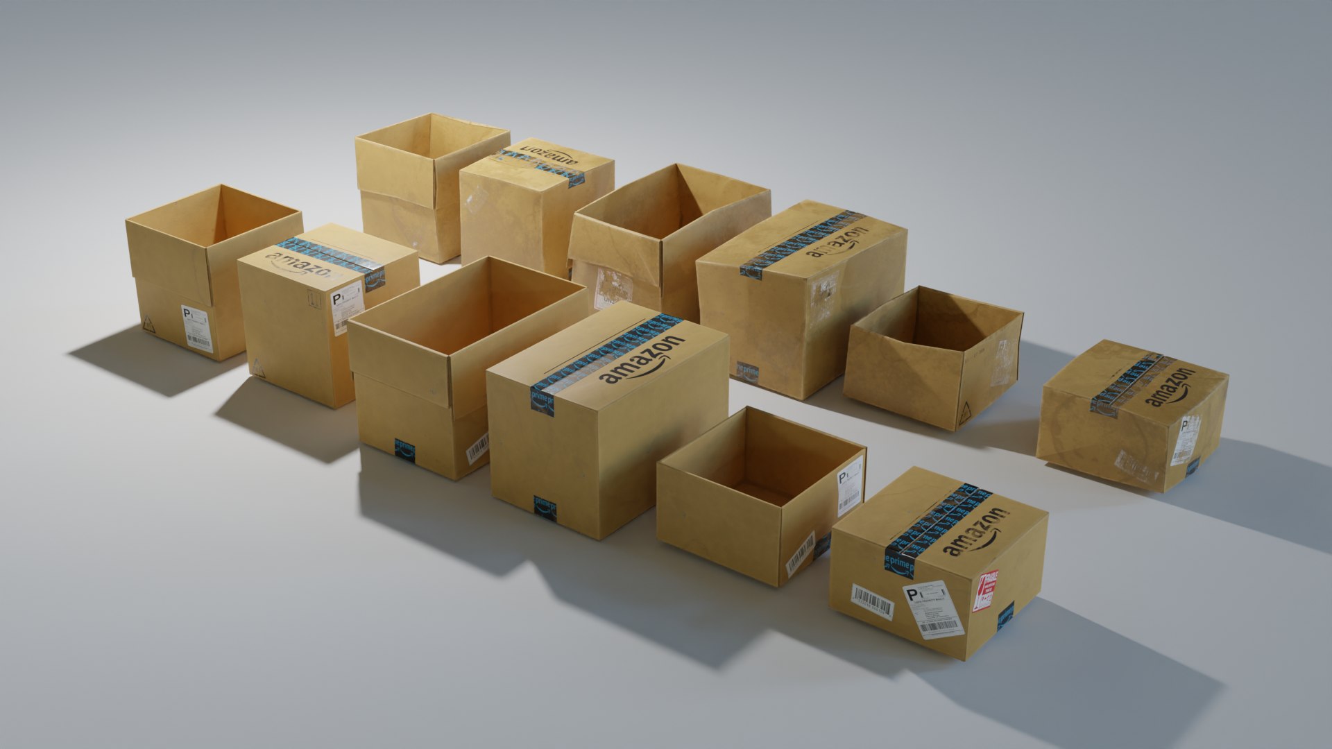 3D Ultimate Cardboard Box Pack With 8 - 4K Texture Sets - TurboSquid ...
