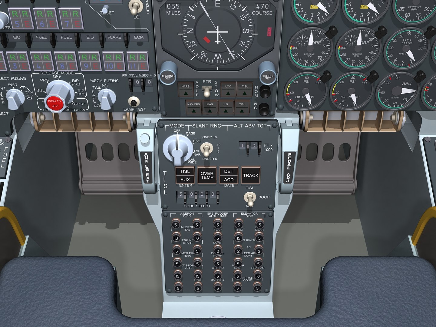 3ds Max A-10 Thunderbolt Cockpit