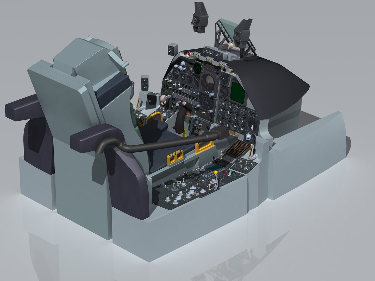 3ds Max A-10 Thunderbolt Cockpit