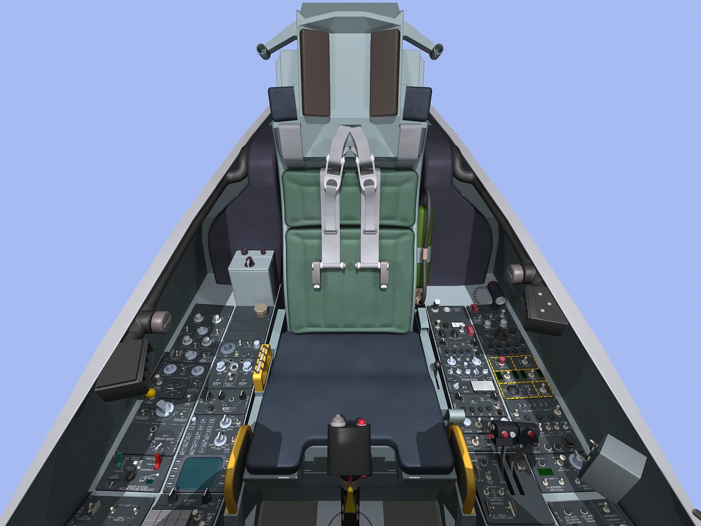 3ds Max A-10 Thunderbolt Cockpit
