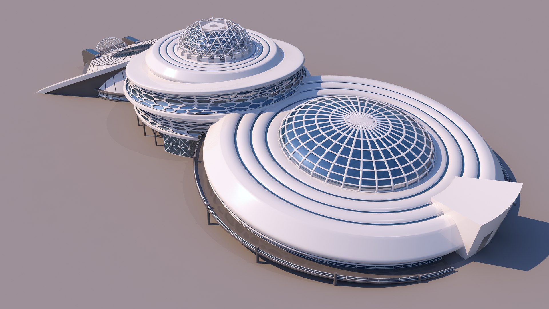 3D 0098 - Organic Building Model - TurboSquid 2236015