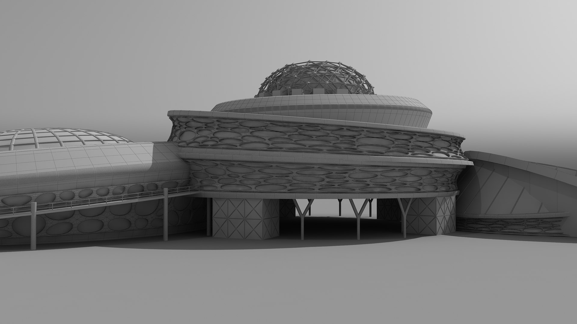 3D 0098 - Organic Building Model - TurboSquid 2236015