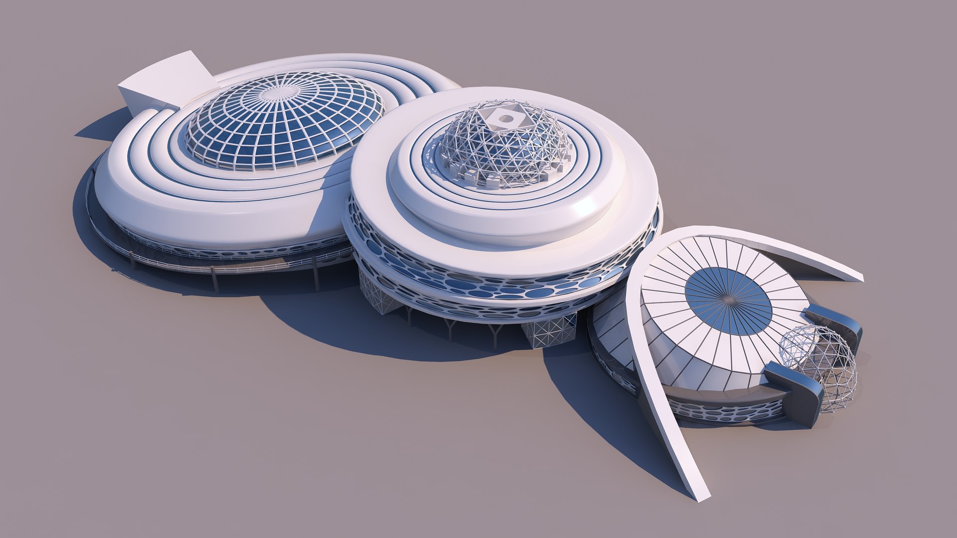 3D 0098 - Organic Building Model - TurboSquid 2236015