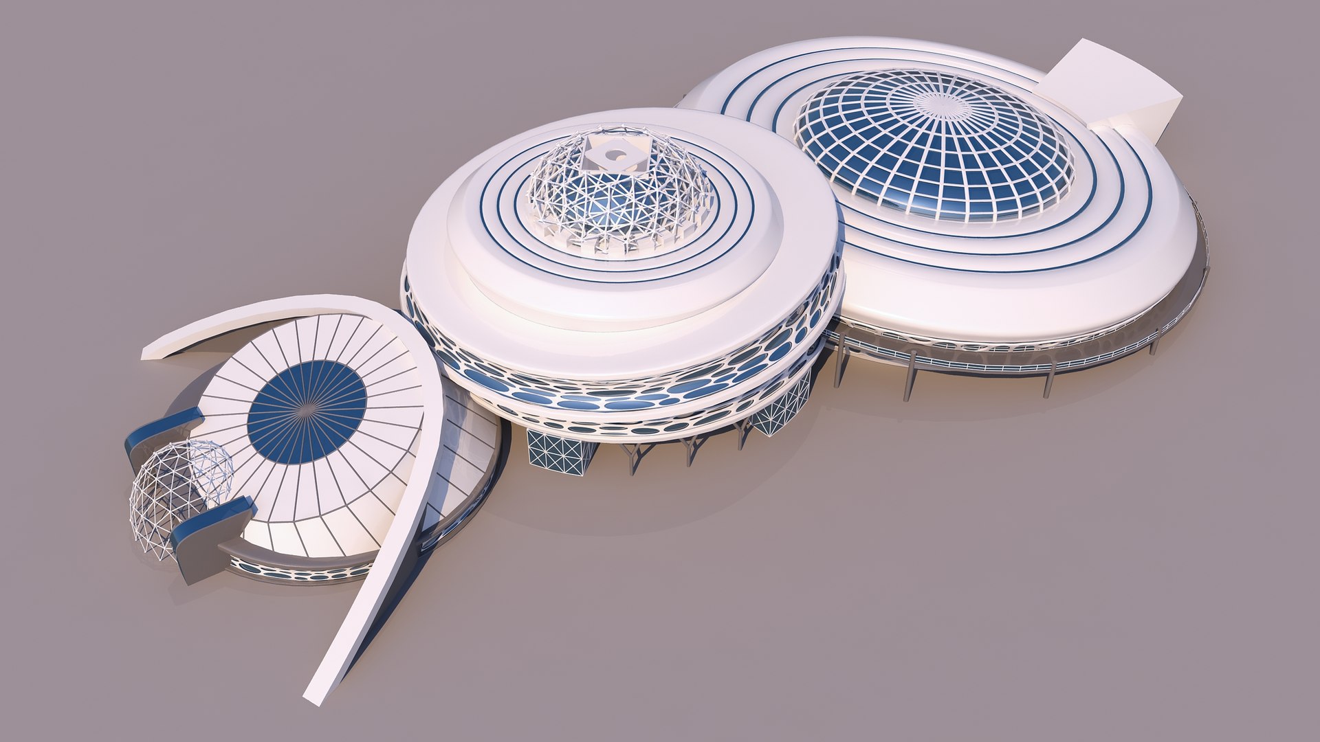 3D 0098 - Organic Building Model - TurboSquid 2236015