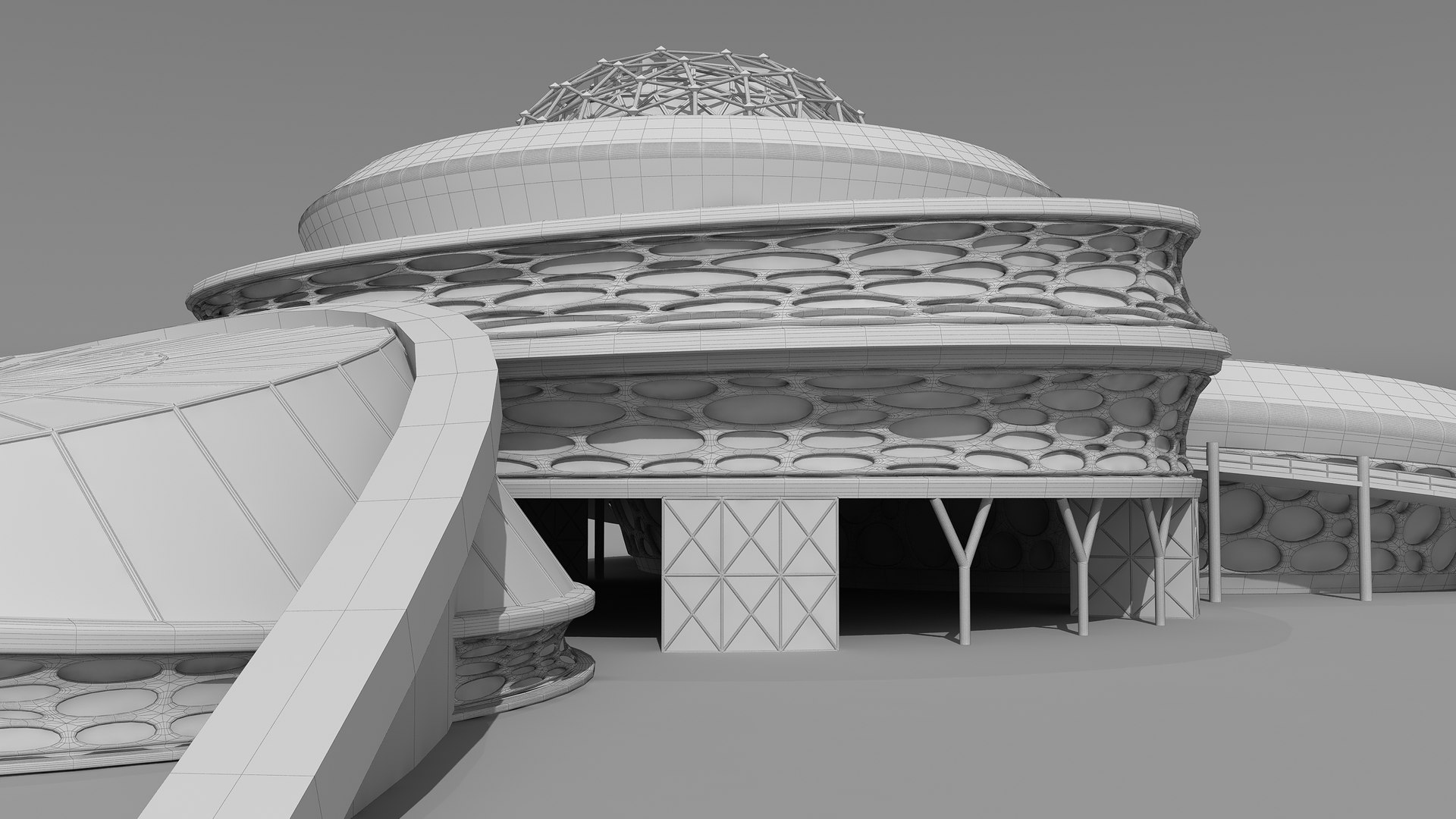 3D 0098 - Organic Building Model - TurboSquid 2236015