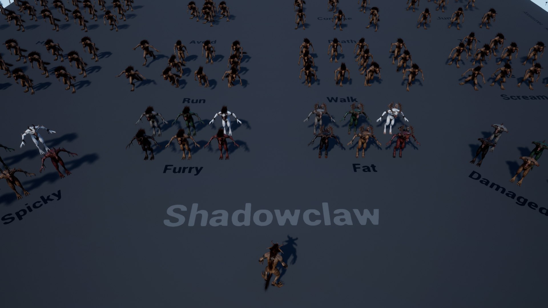 Shadowclaw Beast Rigged Low-poly 3D - TurboSquid 2083414