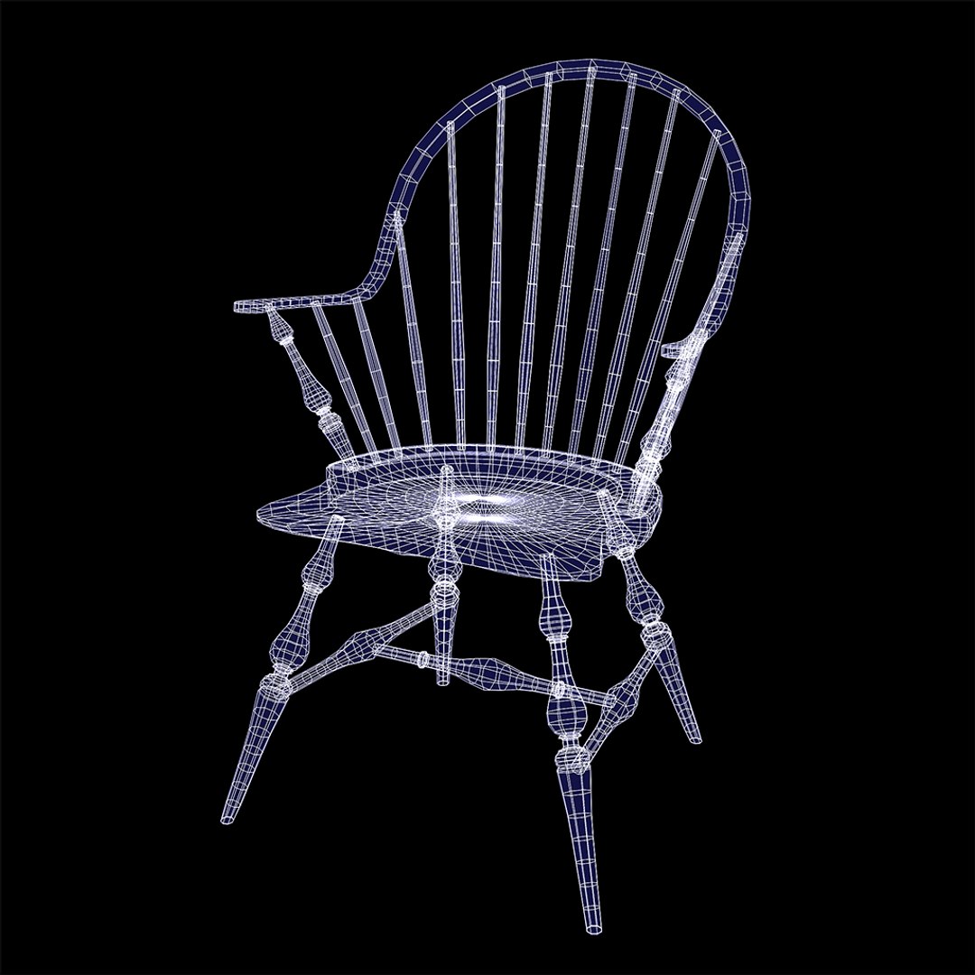 3d Model Of Windsor Chair