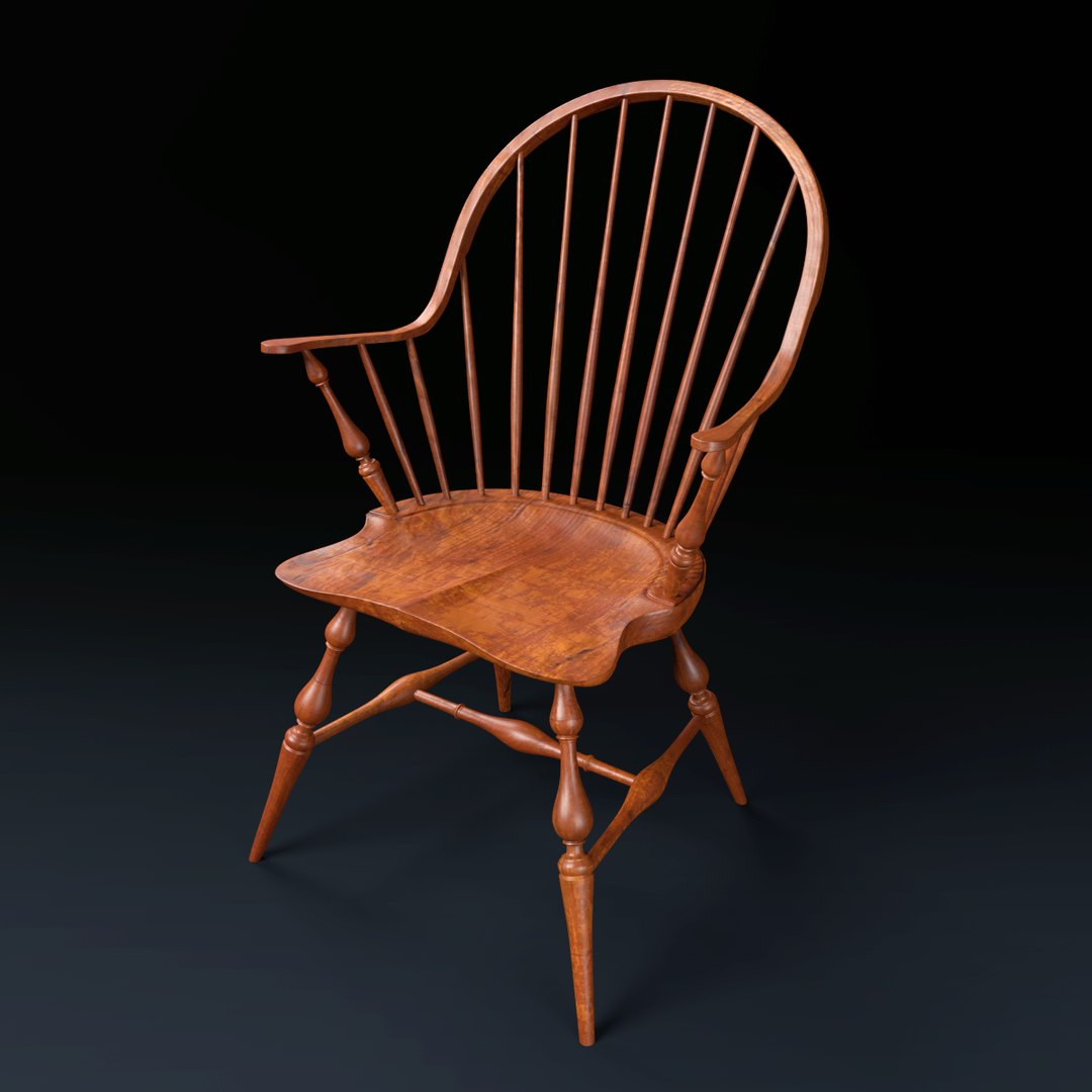 3d Model Of Windsor Chair
