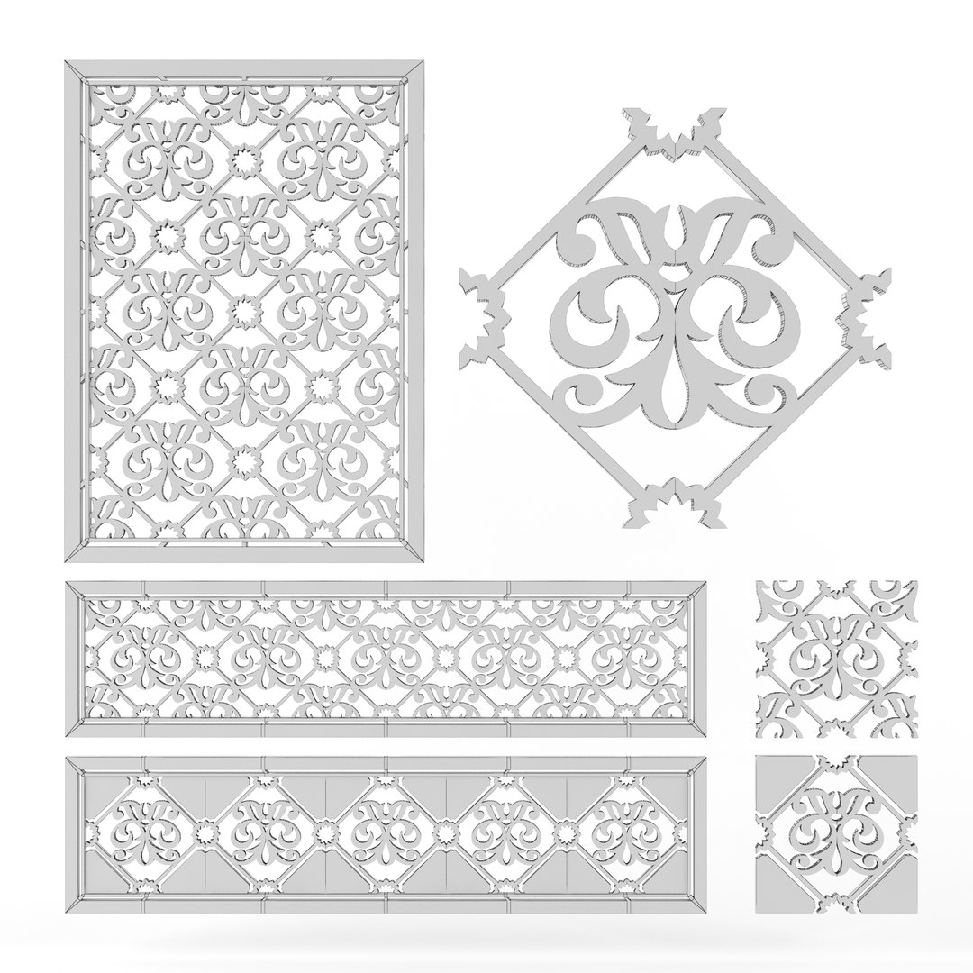 3d Obj Decorative Laser Cutting Pattern