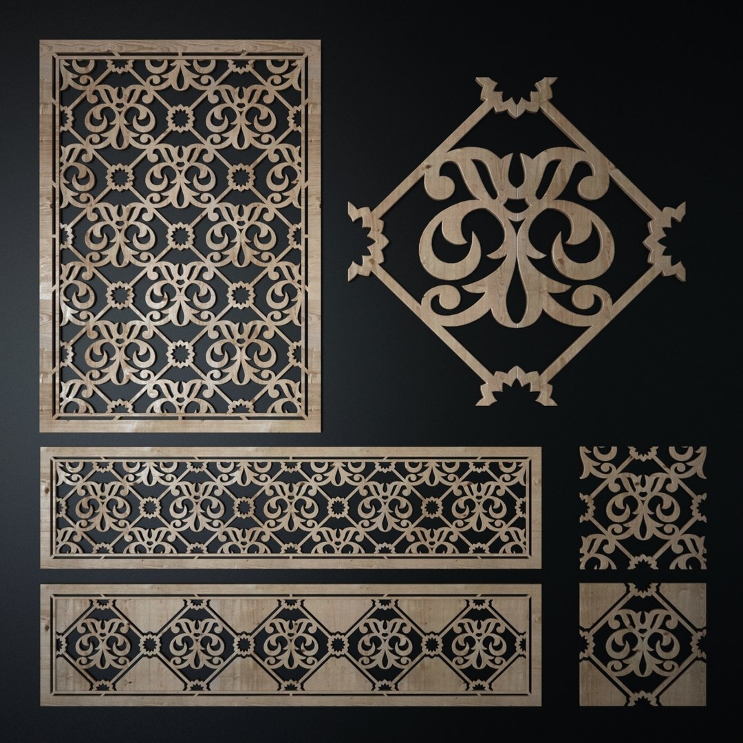 3d Obj Decorative Laser Cutting Pattern