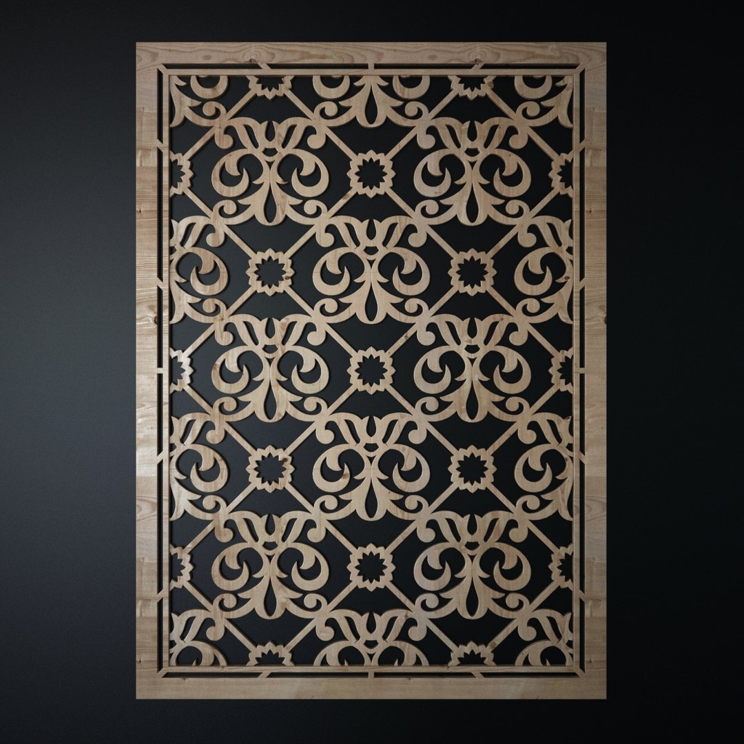 3d Obj Decorative Laser Cutting Pattern