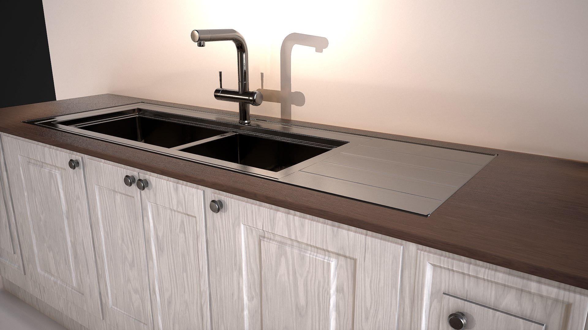 Kitchen Sink Unit - X3 Textured Versions Low-poly 3D Model 3D Model ...