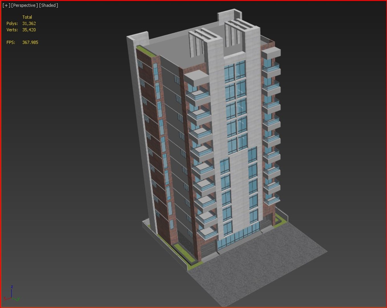 3D Residential Building 02 - TurboSquid 2090944