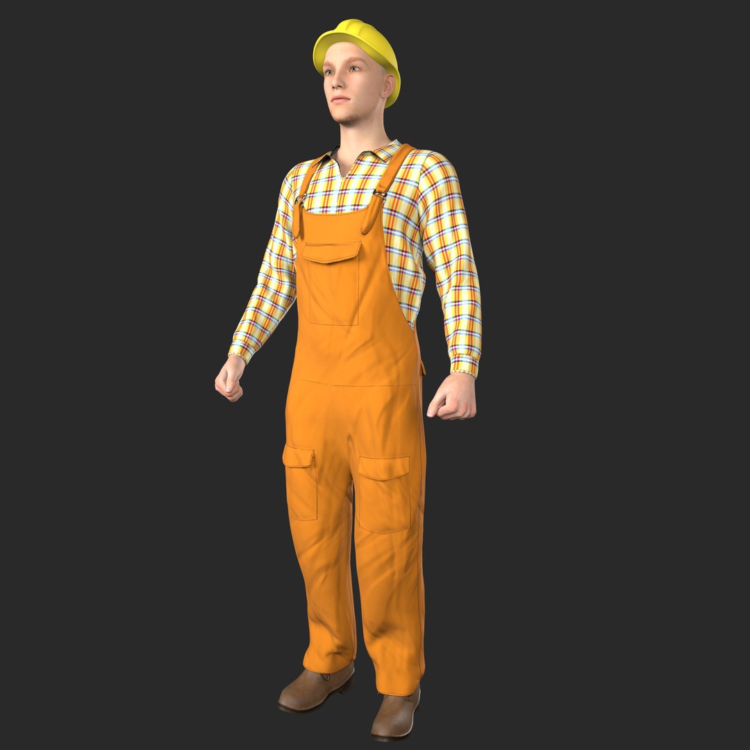 Worker Carpenter People 3D Model - TurboSquid 1683413