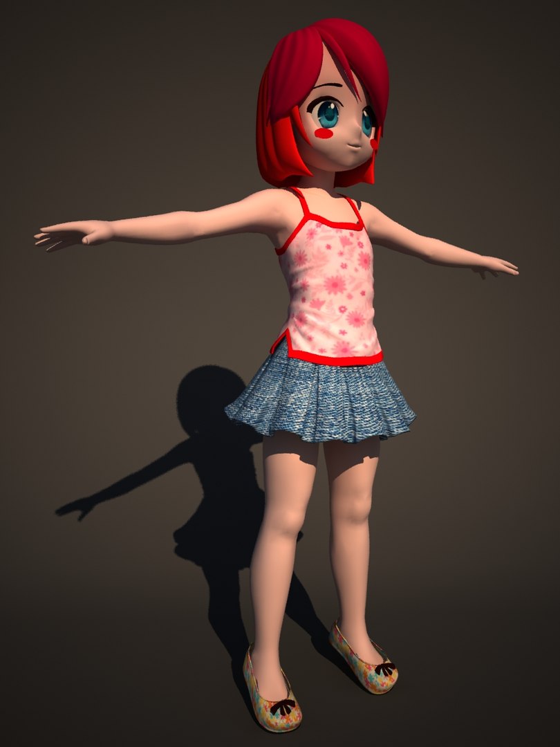 Anime Girl 3D Model - TurboSquid 1219775