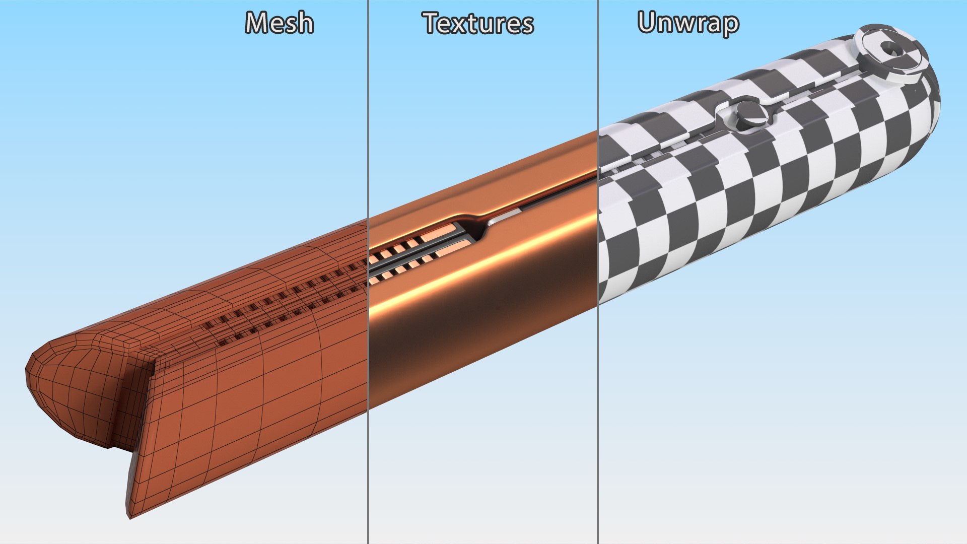 3D Model Hair Straightener Dyson Corrale Copper Closed State - TurboSquid 2154211