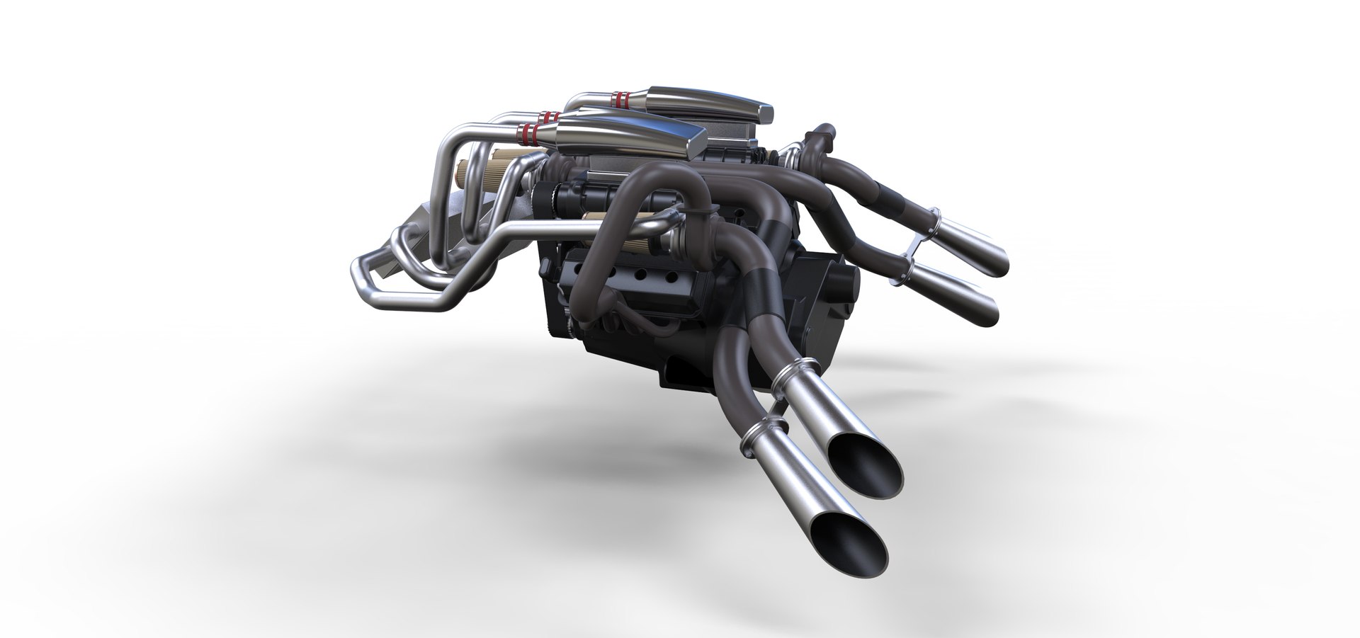 Engine Double V8 3D Model - TurboSquid 1349668