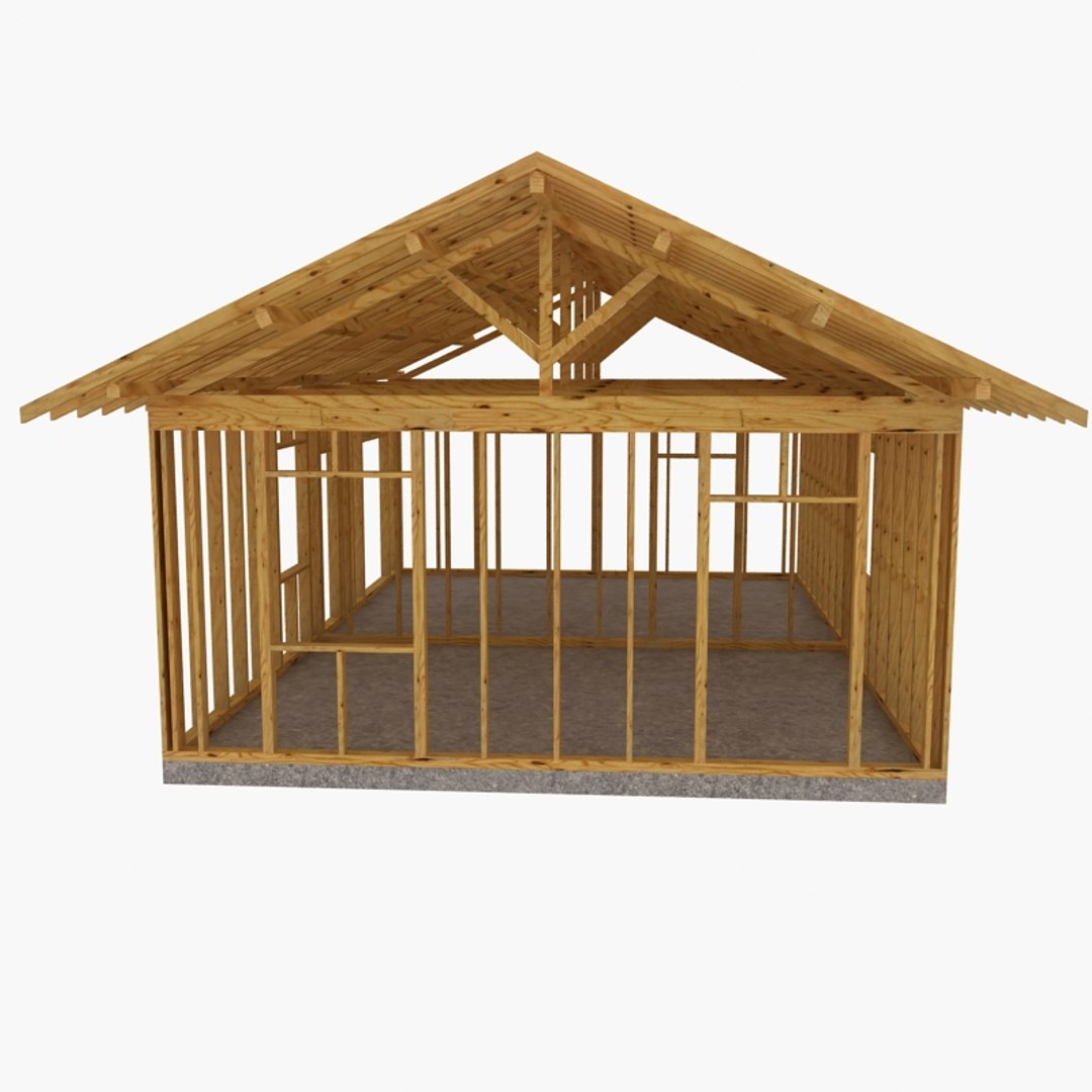 Wooden House Wood 3d Model