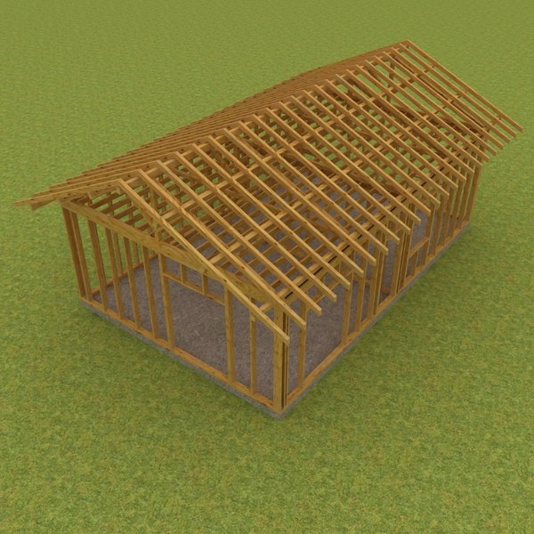 wooden house wood 3d model