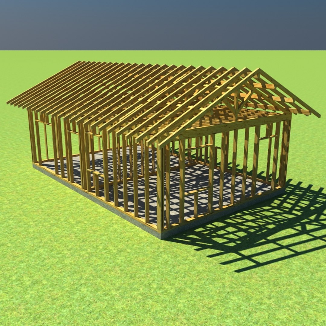 Wooden House Wood 3d Model