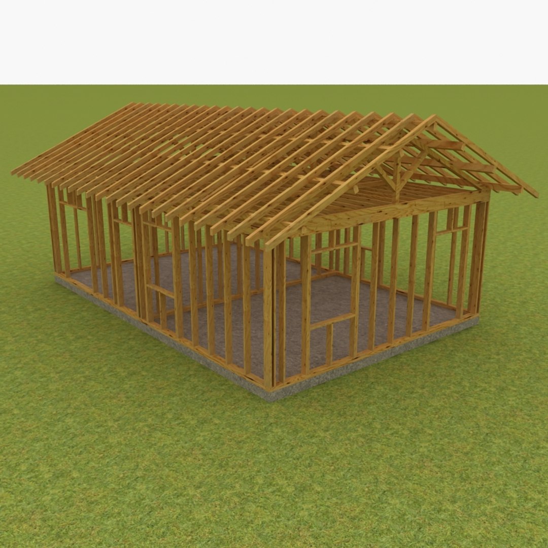 Wooden House Wood 3d Model