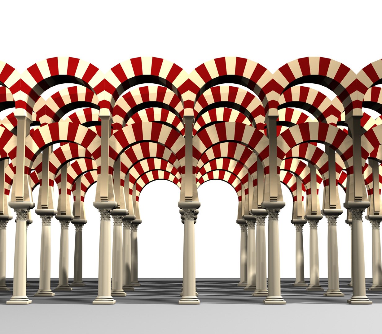 3d Model Cordoba S Mosque Colonnade