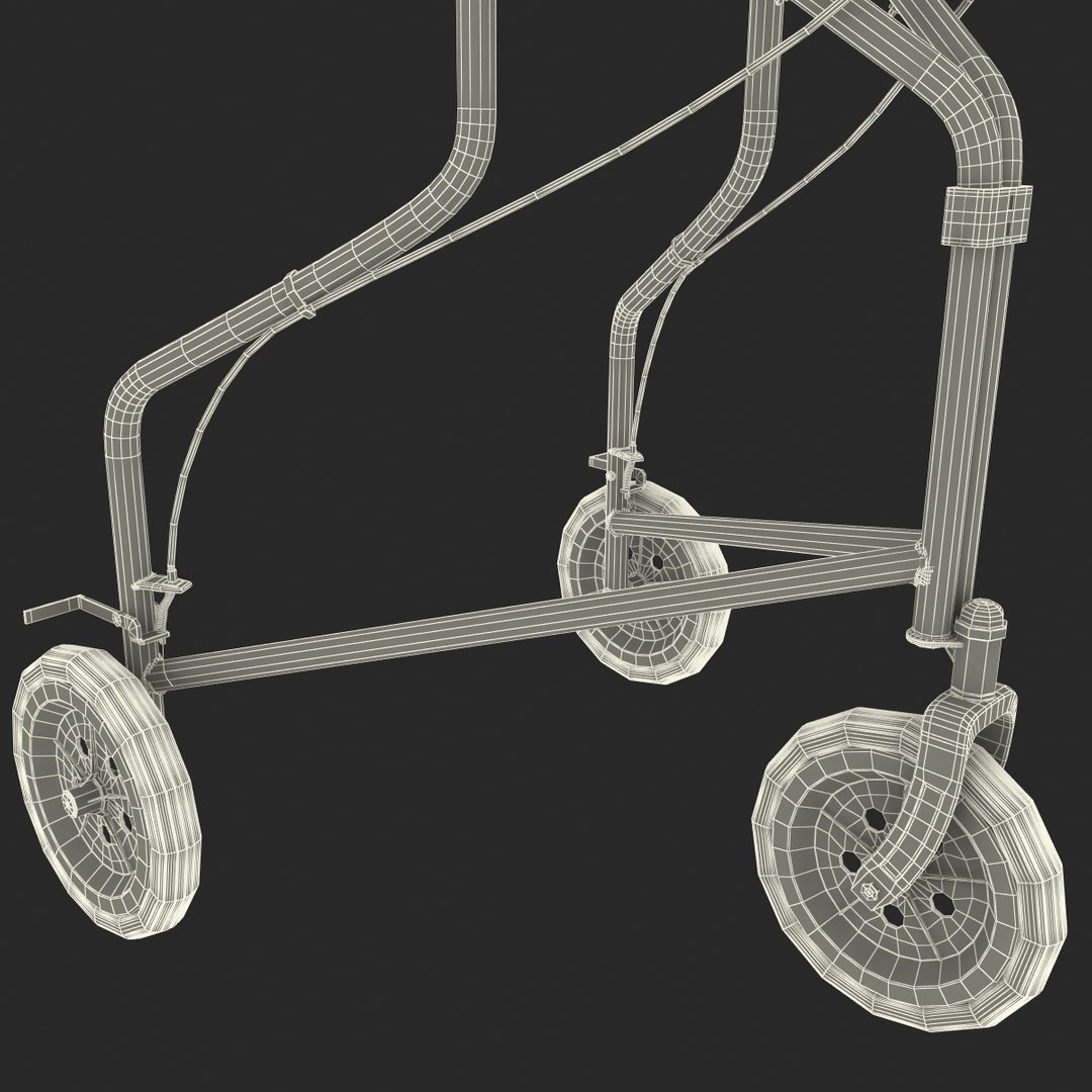 Folding 3 Wheel Walker 3ds