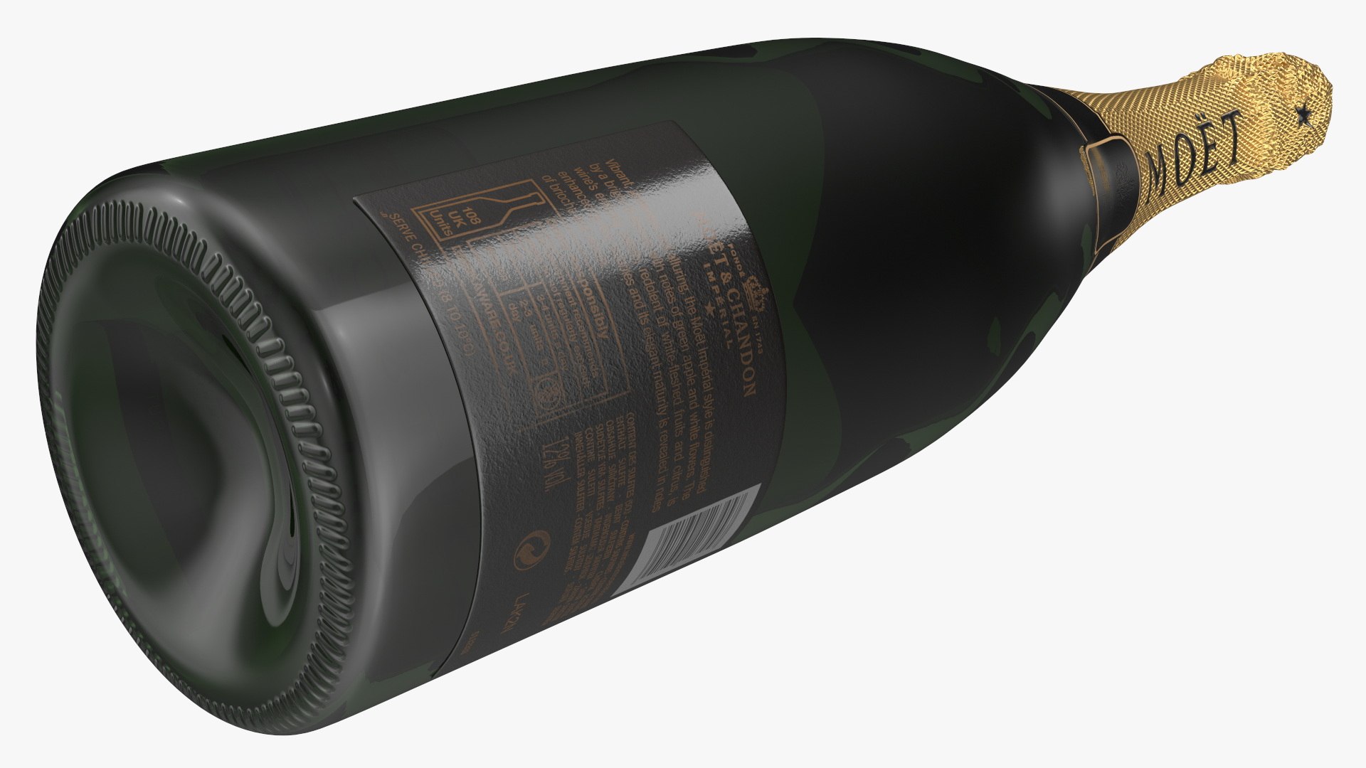 Champagne Bottle Moet And Chandon Brut Imperial 3D - TurboSquid 2276914