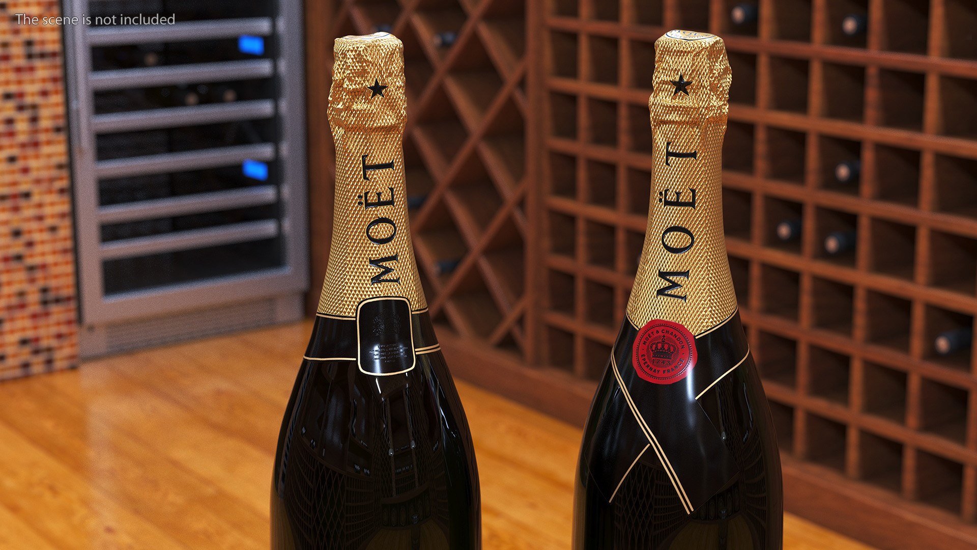 Champagne Bottle Moet And Chandon Brut Imperial 3D - TurboSquid 2276914