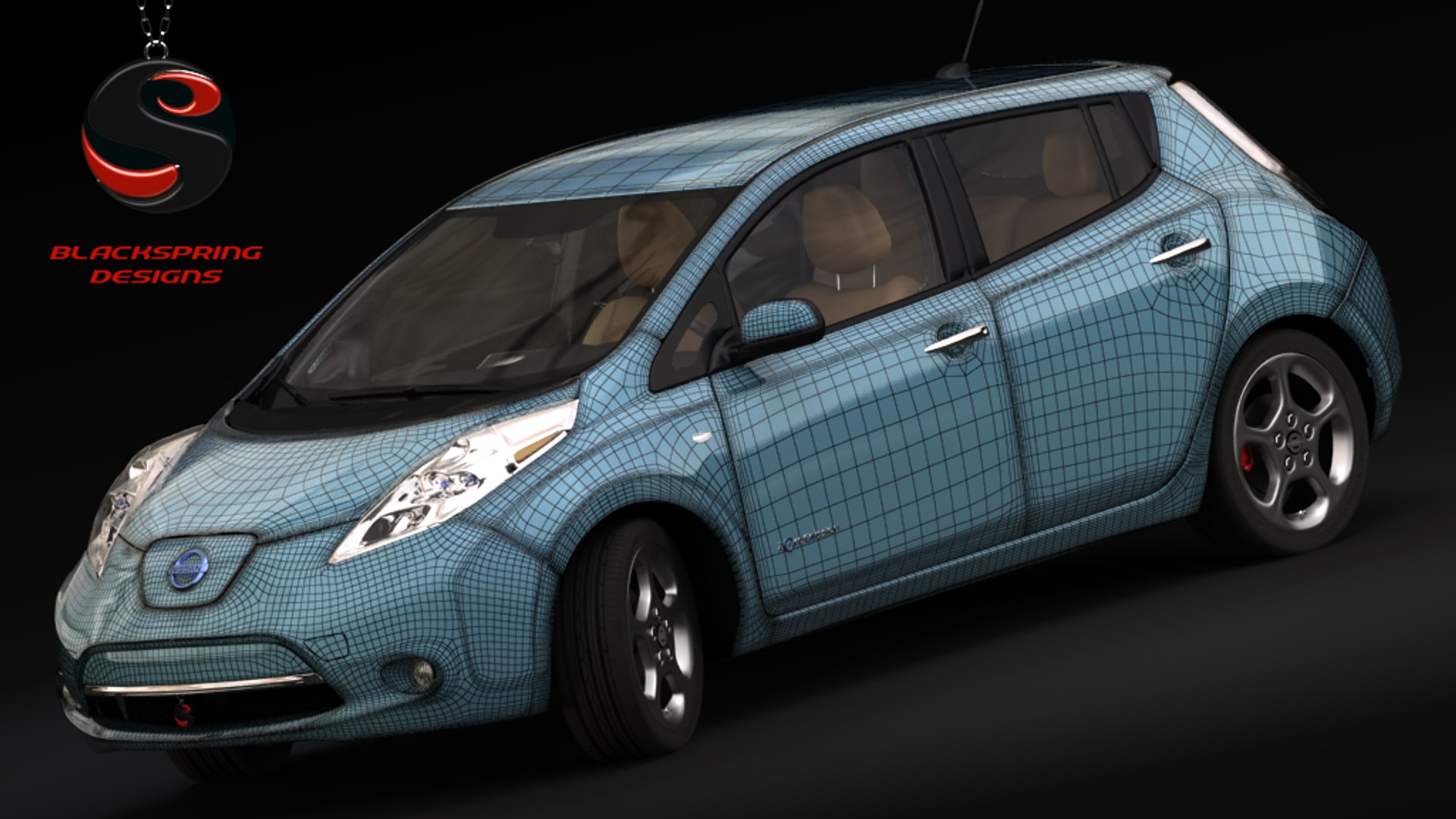 3d model nissan leaf 2014