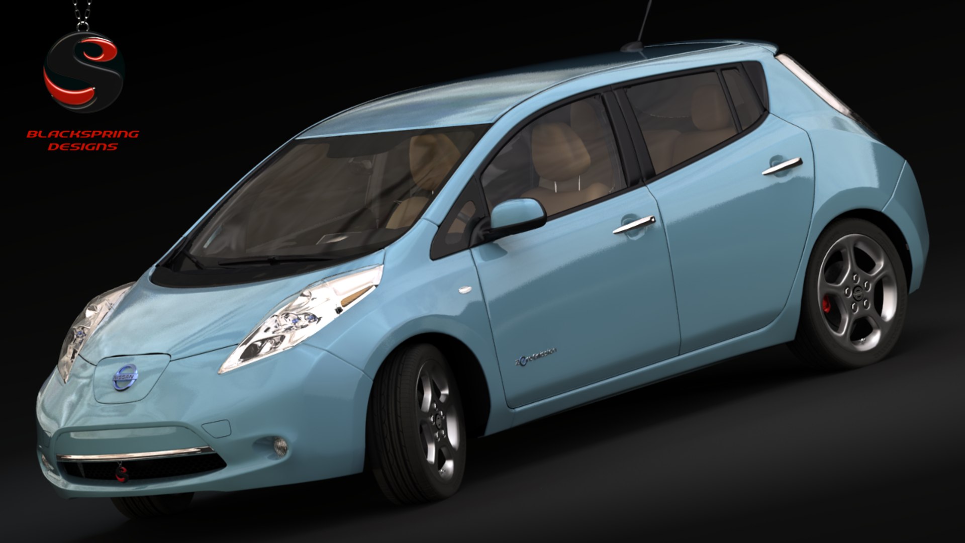 3d model nissan leaf 2014