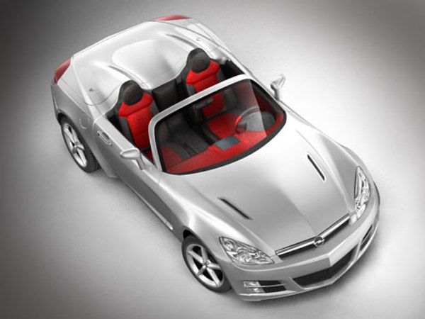 3d opel gt sport model