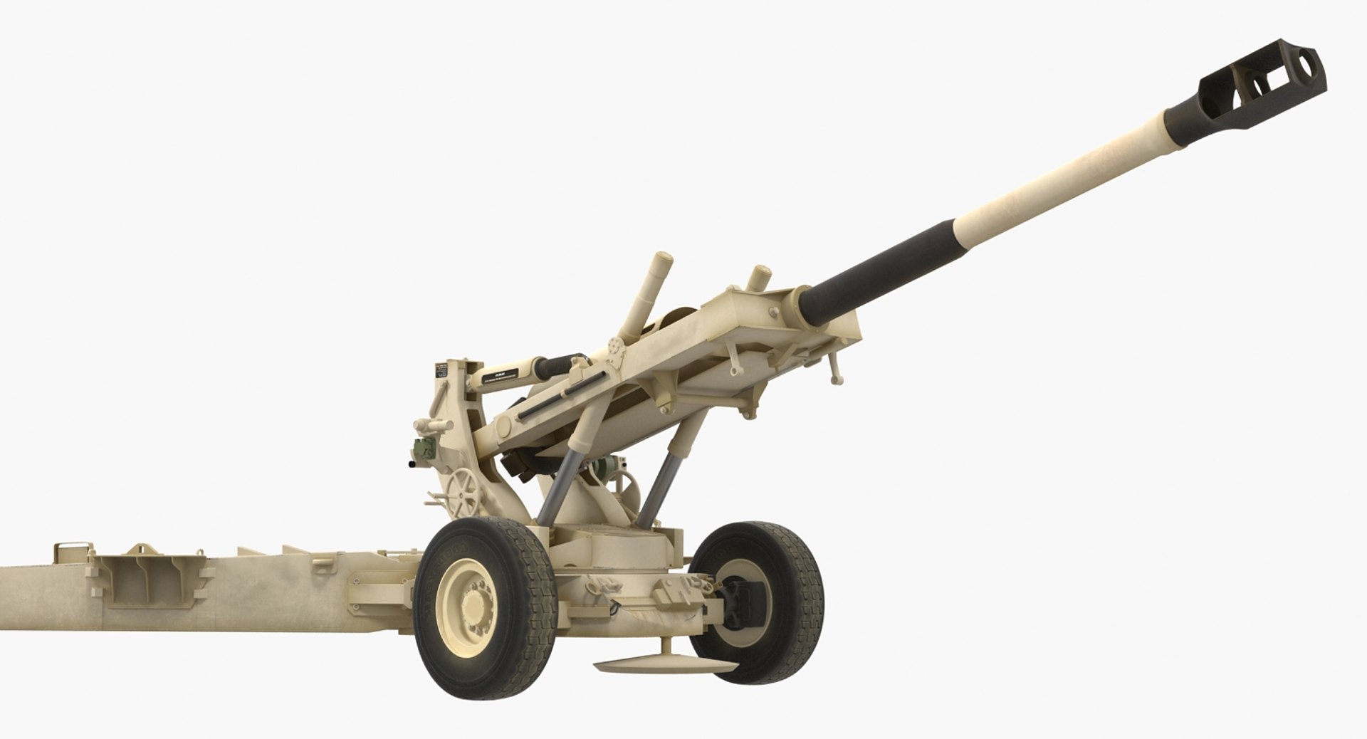 Artillery M198 155mm Howitzer Model - TurboSquid 1265088