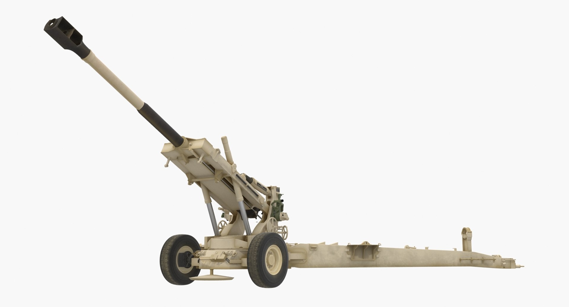 Artillery M198 155mm Howitzer Model - TurboSquid 1265088