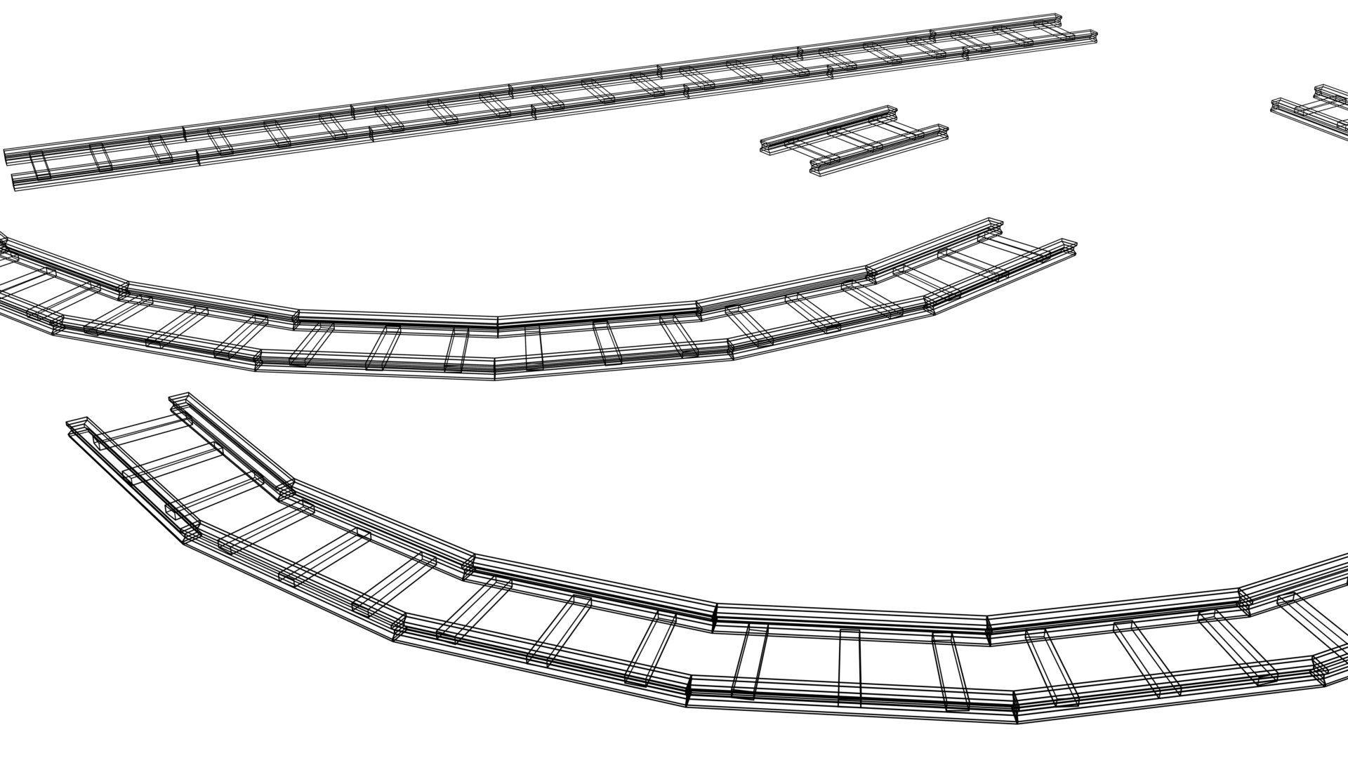 3D Train Tracks - Low Poly - TurboSquid 2260120