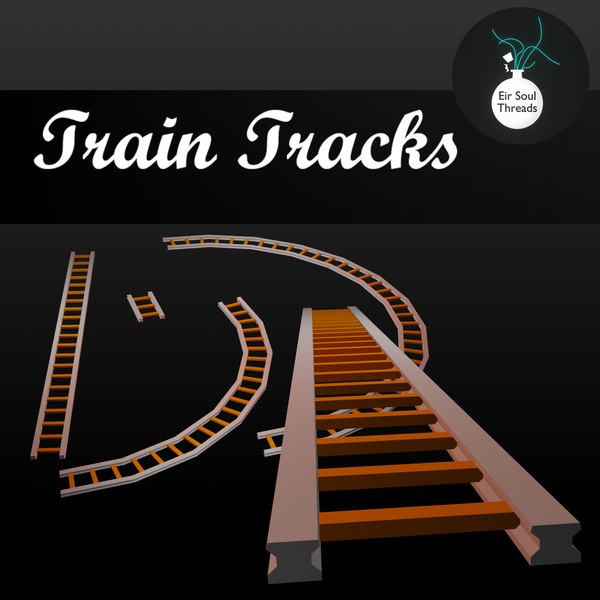 modelo 3d Vías de tren - Low Poly - TurboSquid 2260120