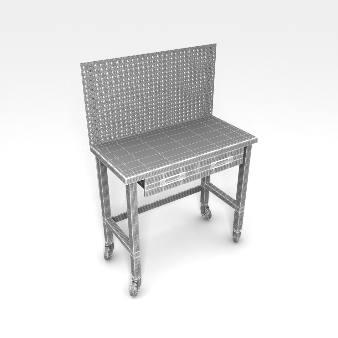 workbench table 3d model