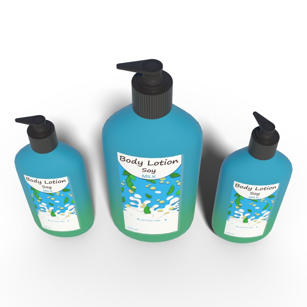 Soy Milk Body Lotion 3D Model - TurboSquid 2099574