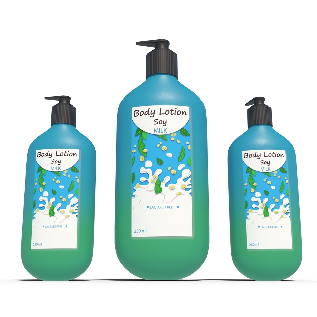 Soy Milk Body Lotion 3D Model - TurboSquid 2099574